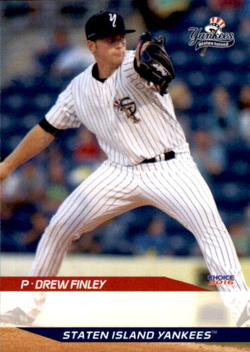 2016 Staten Island Yankees Choice #8 Drew Finley San Diego California ...