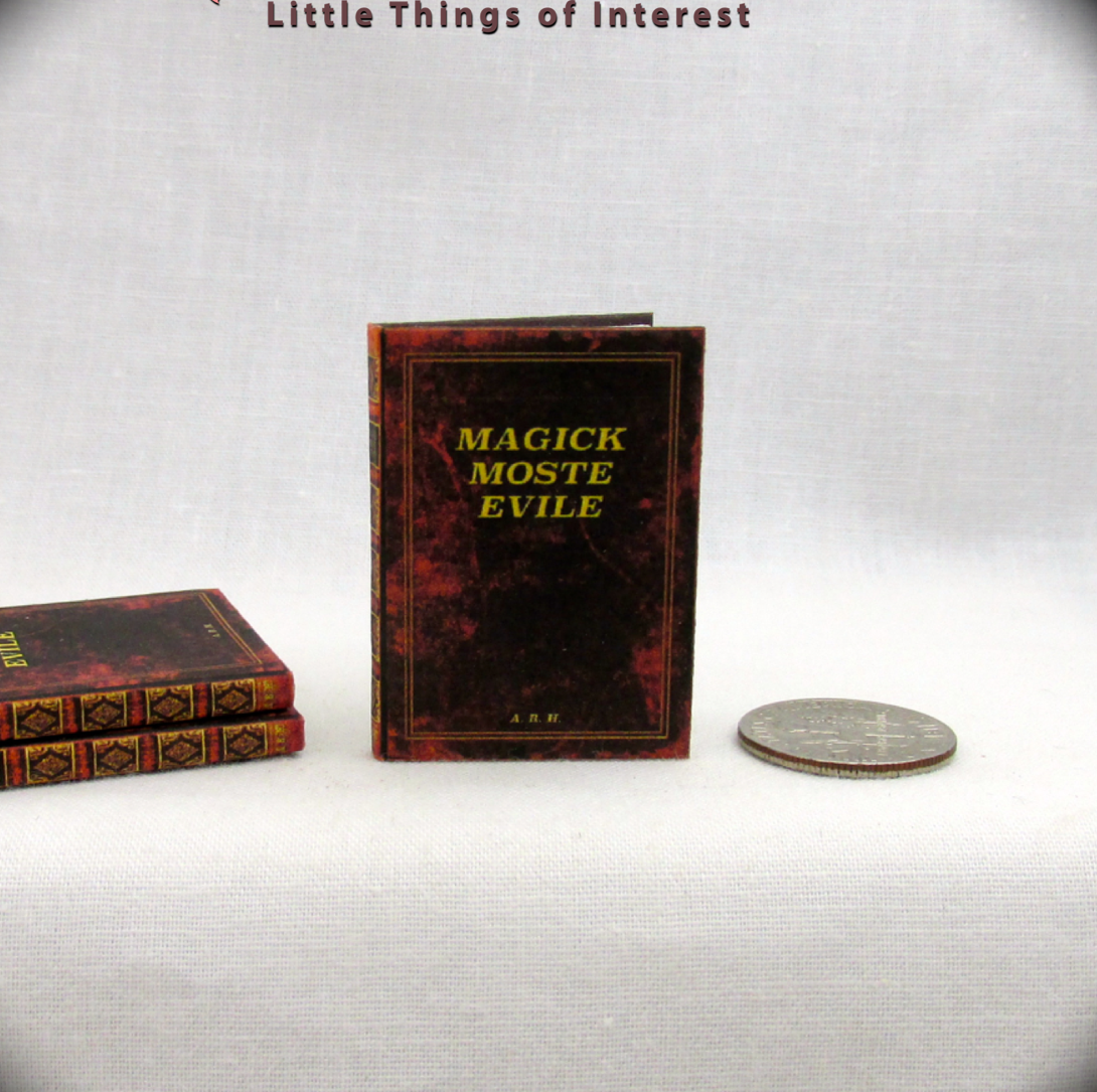 1:6 Scale MAGICK MOSTE EVILE Illustrated Readable Spell Book Harry Potter | eBay