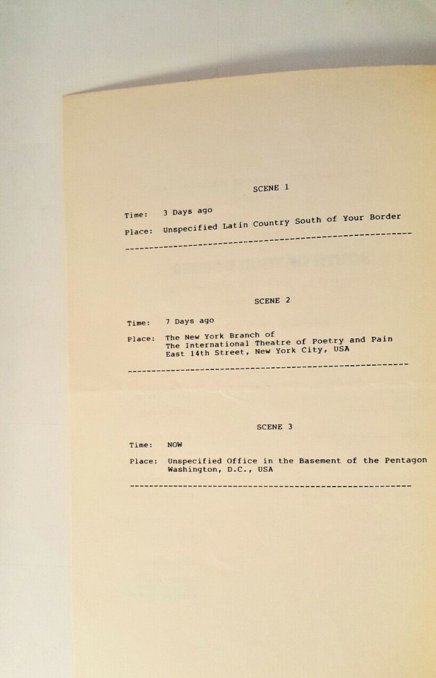 LYDIA LUNCH South Of Your Border RARE Program 1988 Emilio Cubeiro Jim ...