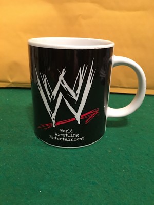 WWE World Wrestling Entertainment Coffee MUG Black/White/Red Cup 2002 ...