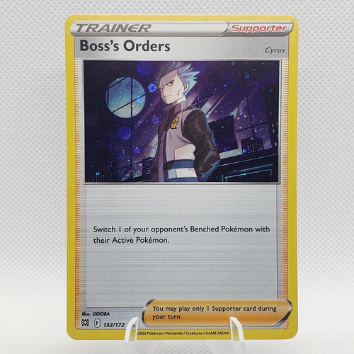 Pokemon TCG BOSS'S ORDERS CYRUS 132/172 HOLO SWSH: Brilliant Stars ...
