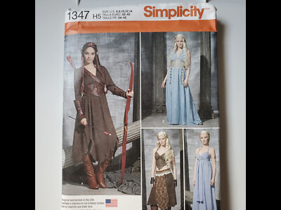 Simplicity 1347 Fantasy Costume Pattern R5 Medieval Elf Princess Uncut ...