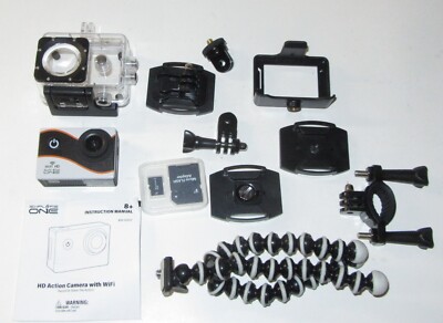 Explore One HD Action Camera WiFi 8GB Accessories Included Waterproof ...