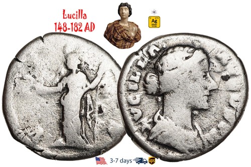 Ancient Roman Empire Coin Lucilla 148-182 wife VERUS daughter M ...