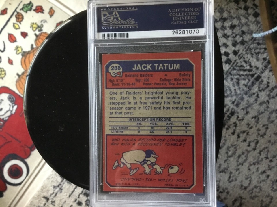 1973 Topps Jack Tatum Rookie Card PSA 6 | eBay