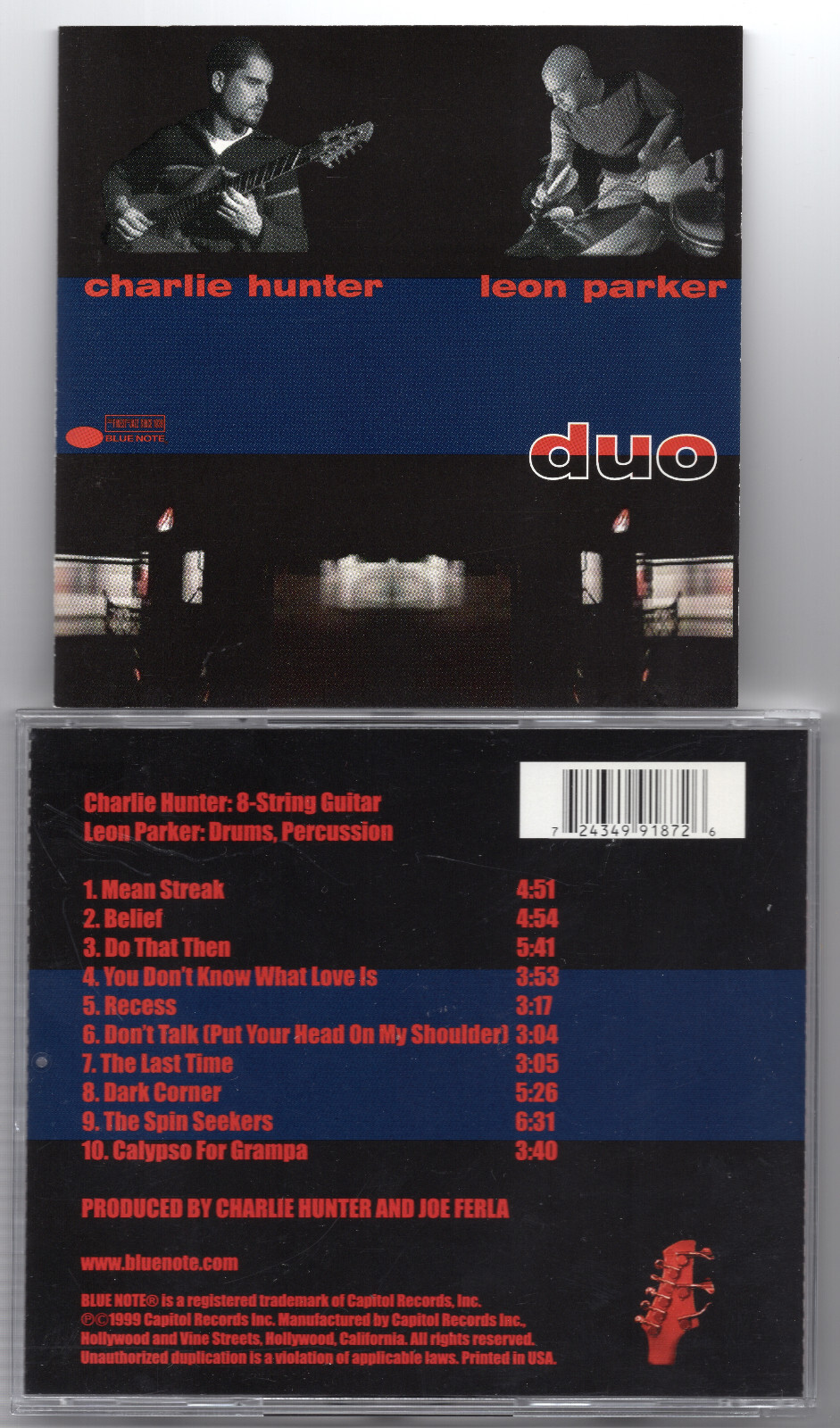 Charlie Hunter/Leon Parker - Duo, 8-string guitar/drums & percussion ...