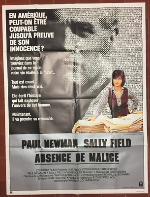 Poster Nvr (Malice Absence Of Malice Paul Newman Sydney Pollack ...