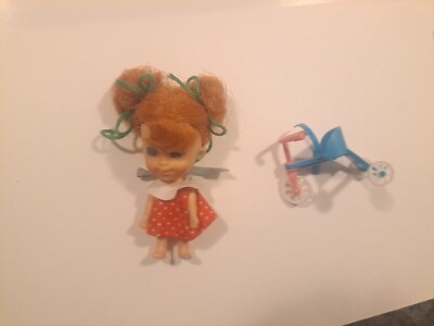 Vintage Mattel Liddle Kiddles TRIKEY TRIDDLE Doll, Outfit & Tricycle | eBay