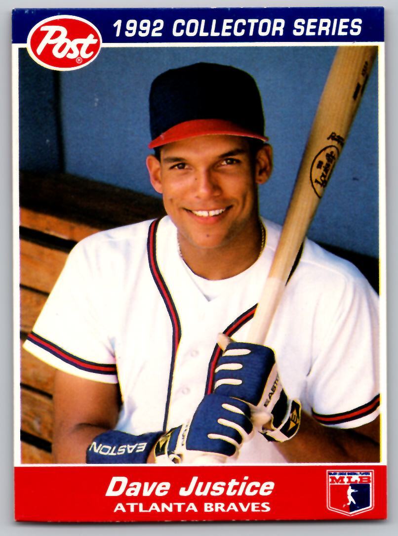 1992 Post Cereal #29 David Justice Atlanta Braves | eBay