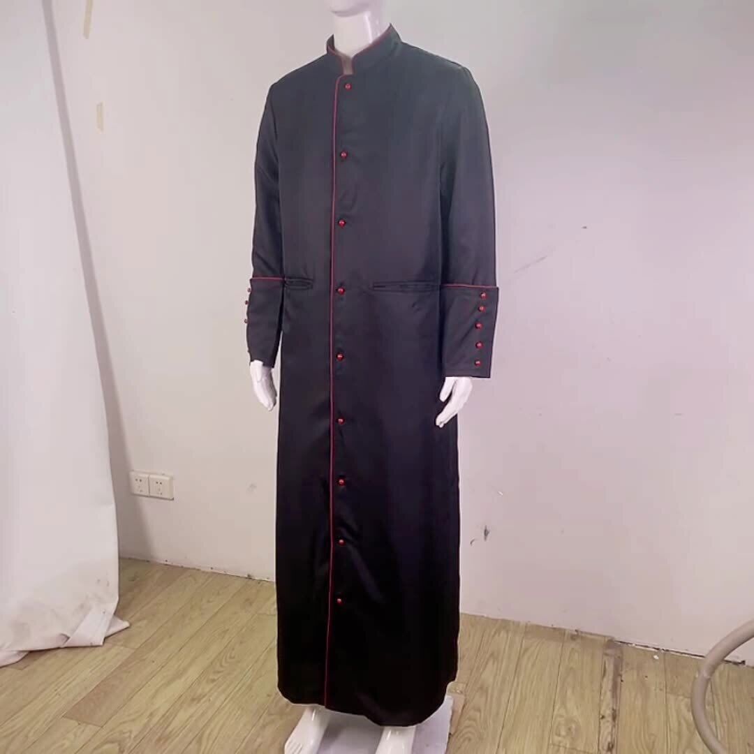 Vicar Priest Clergyman Cassock Roman/Orthodox Single Breasted Button ...