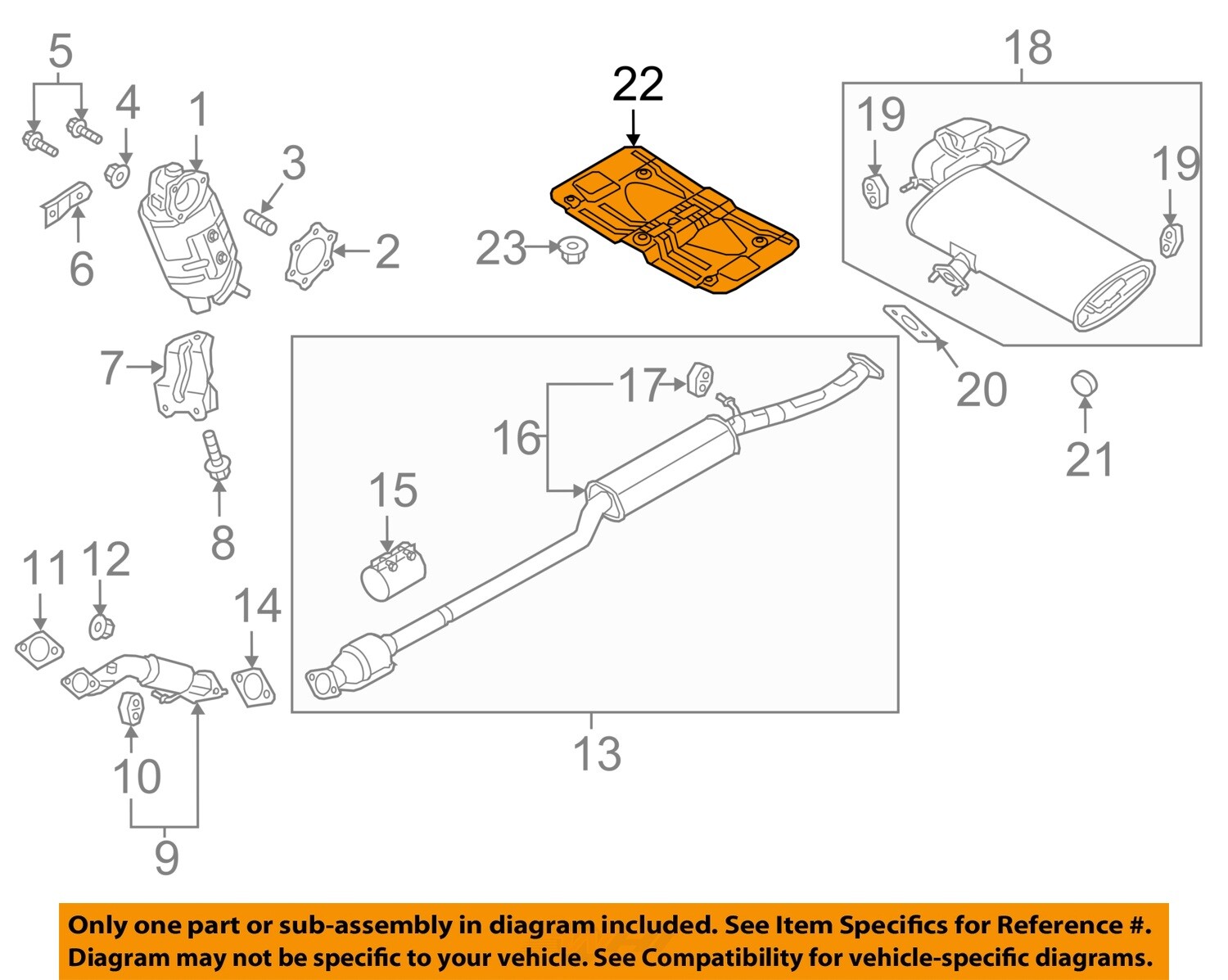 Hyundai+OEM+16-18+Tucson+1.6l-l4+Exhaust-heat+Shield+28795D3010 for ...