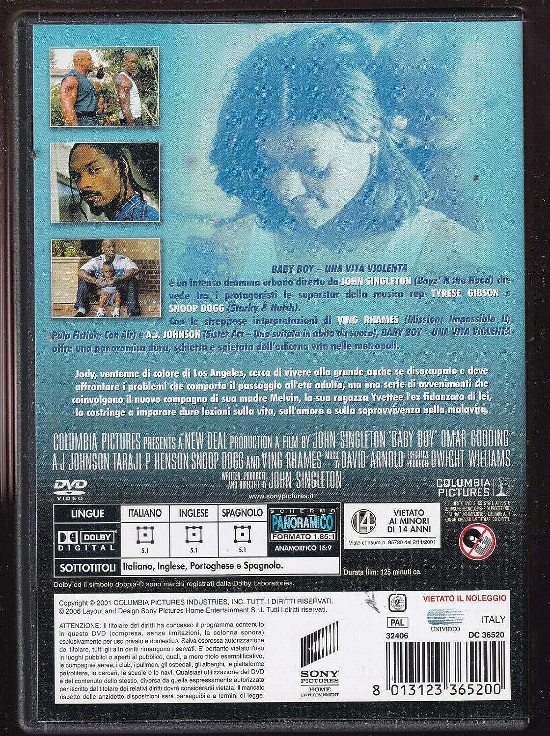 Baby Boy (Una Vita Violenta) (DVD) Tyrese Gibson Omar Gooding Candy Ann ...