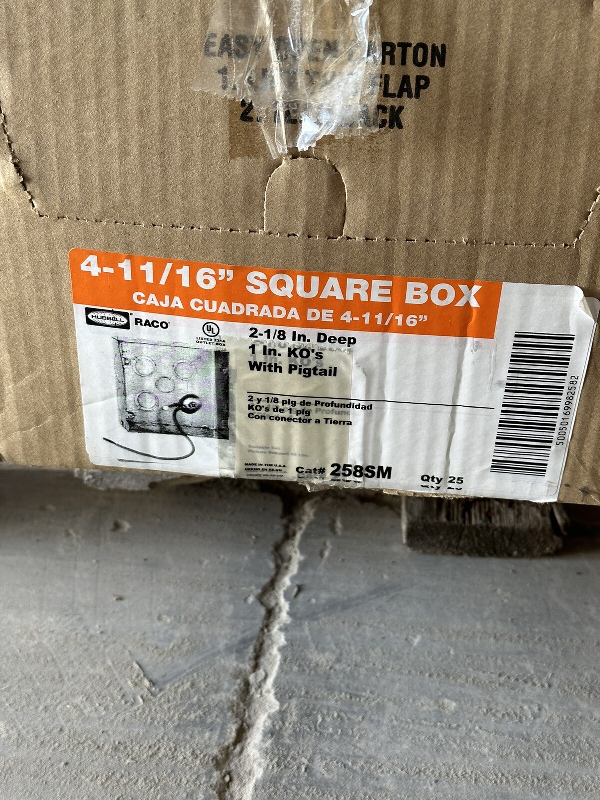 Topaz Welded Boxes 4-11/16" Square 2-1/8" Deep 1/2" & 3/4" KO B8453 for ...