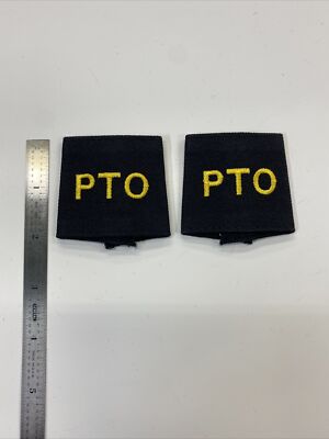 PTO Yellow Epaulette On Navy - 2” x1-7/8x2.25” - Vel-Cro Closure - Made ...