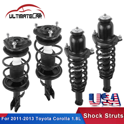 Set 4 Front+Rear Complete Struts Shocks w/ Coils For 2011-2013 Toyota ...
