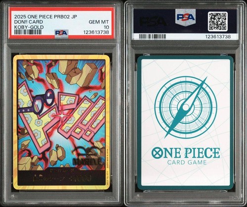 2025 PSA 10 DON !! Card Gold Frame Koby ONE PIECE Card The Best Vol.2 ...