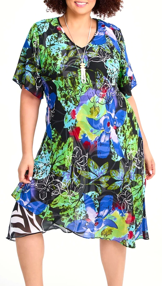 TS TAKING SHAPE plus size S-M/ 18 Reversible Dress no-iron easy-care ...