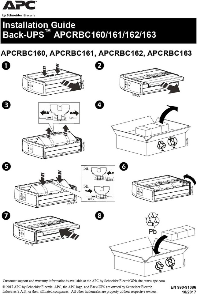 UPS Replacement Batttery APCRBC163 Back-UPS Pro Model BR1500MS2 | eBay