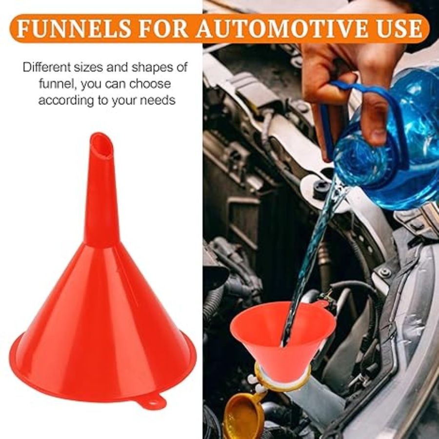 6 Pcs Automotive Funnels Set, Plastic Oil Funnel with Hose, Flexible ...
