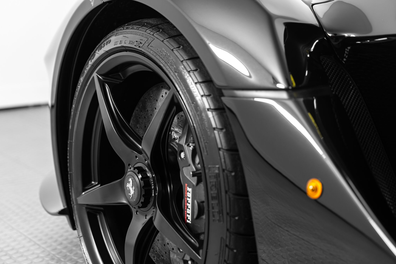 Yellow Ferrari Laferrari On Street