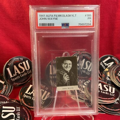 1941 Alfa Filmkolaskylt John Wayne #185 Very Rare Low Pop PSA 1 | eBay