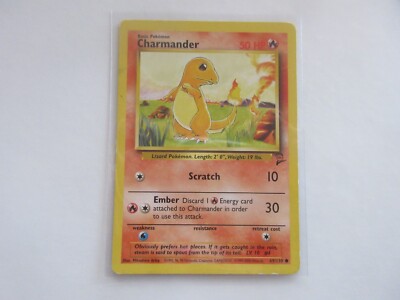 Charmander Base Set 2 Pokemon Card Played | eBay