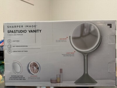 Sharper Image - SpaStudio Vanity 7-Inch LED Mirror - Silver | eBay