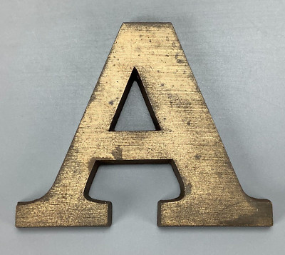 Vintage Solid Brass Sign Letter A Old Sign A #3 | eBay Australia