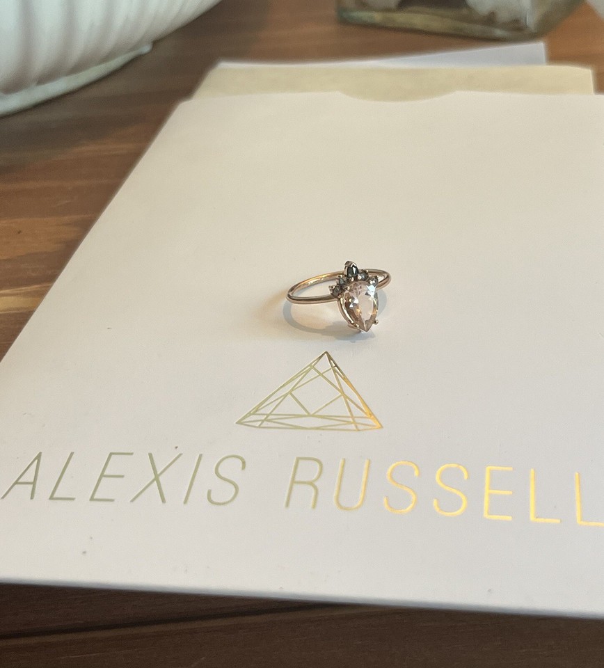 Alexis Russell Morganite & Diamond Engagement Ring 6.5 | eBay