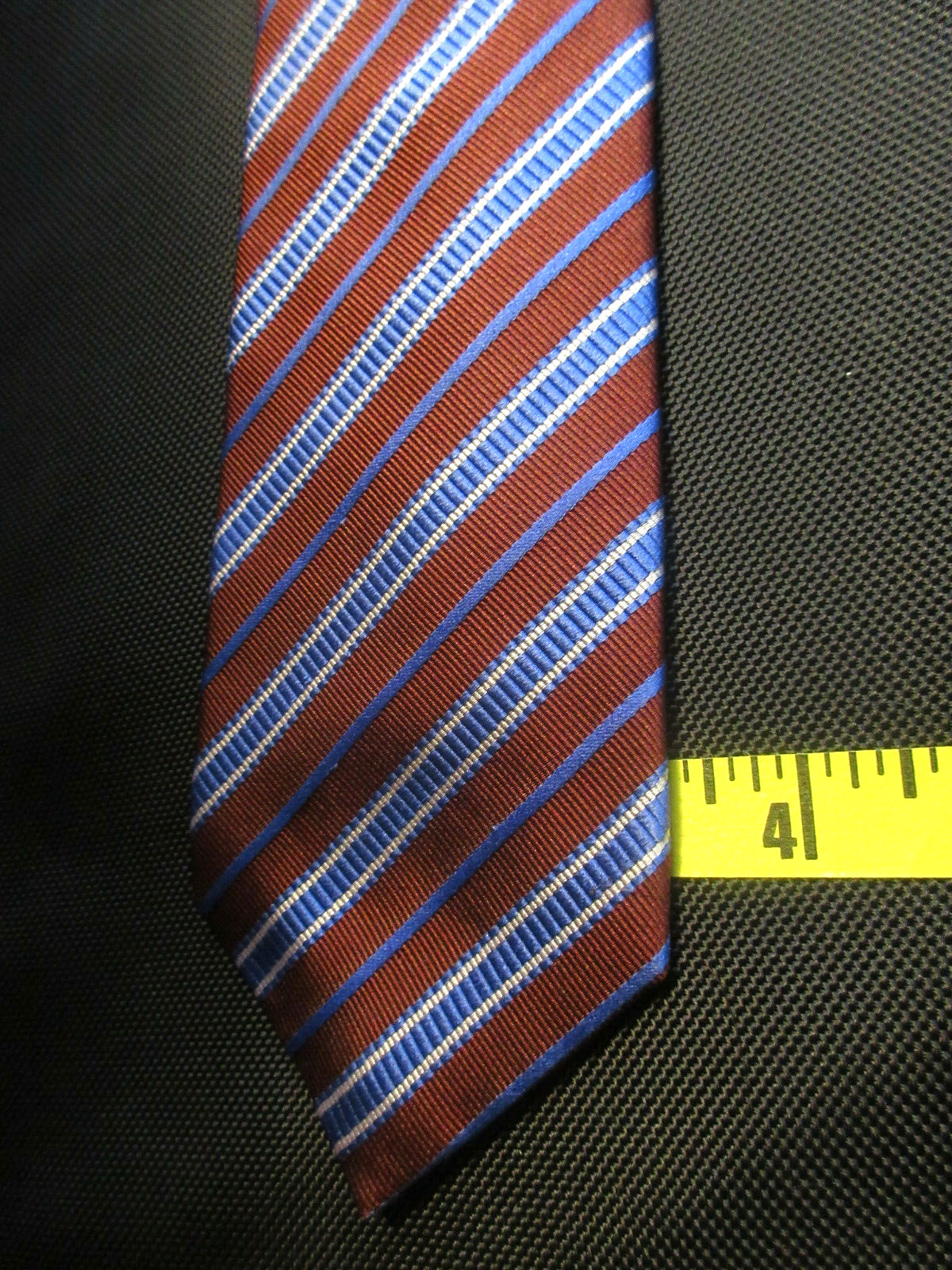 Countess MaraRed Tie With White & Blue Stripes- 60" l… - Gem