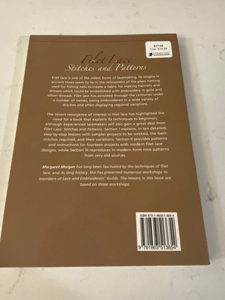 Filet Lace Stitches and Patterns Margaret Morgan Milner Craft Series ...