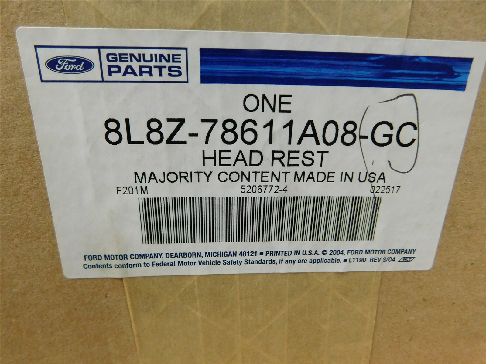 NEW 2008 2009 FORD ESCAPE REAR SEAT HEADREST HEAD REST ASBY 8L8Z ...