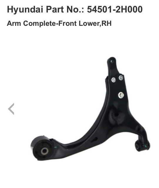Original Hyundai OEM Lower Control Arm Front Right 07-09 Elantra 54501 ...