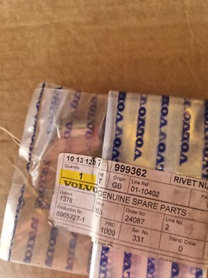 Genuine Volvo Rivet Nut 999362 | eBay UK
