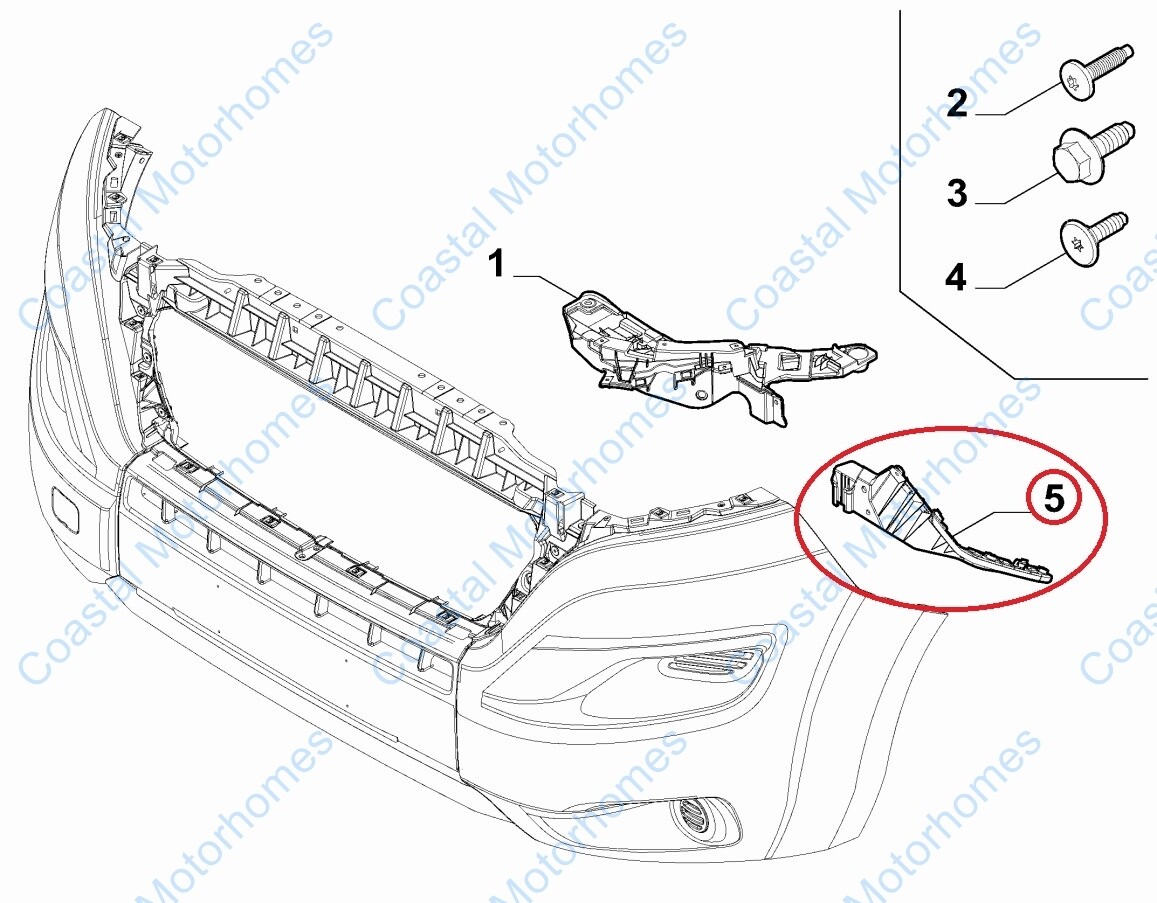 Fiat DUCATO PEUGEOT Boxer CITROEN Relay RHF Corner Bracket 1374288080 ...