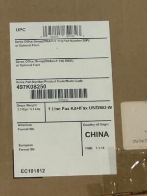 Xerox 1 Line Fax Kit Fax Interface Card + iFax for WorkCentre 5300 ...