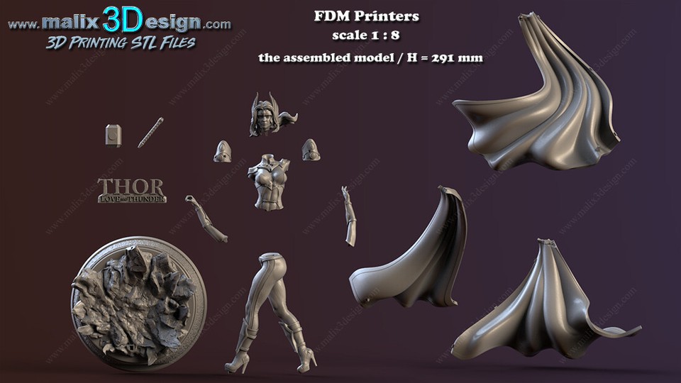 Lady Thor resin scale model kit unpainted 3d print | eBay