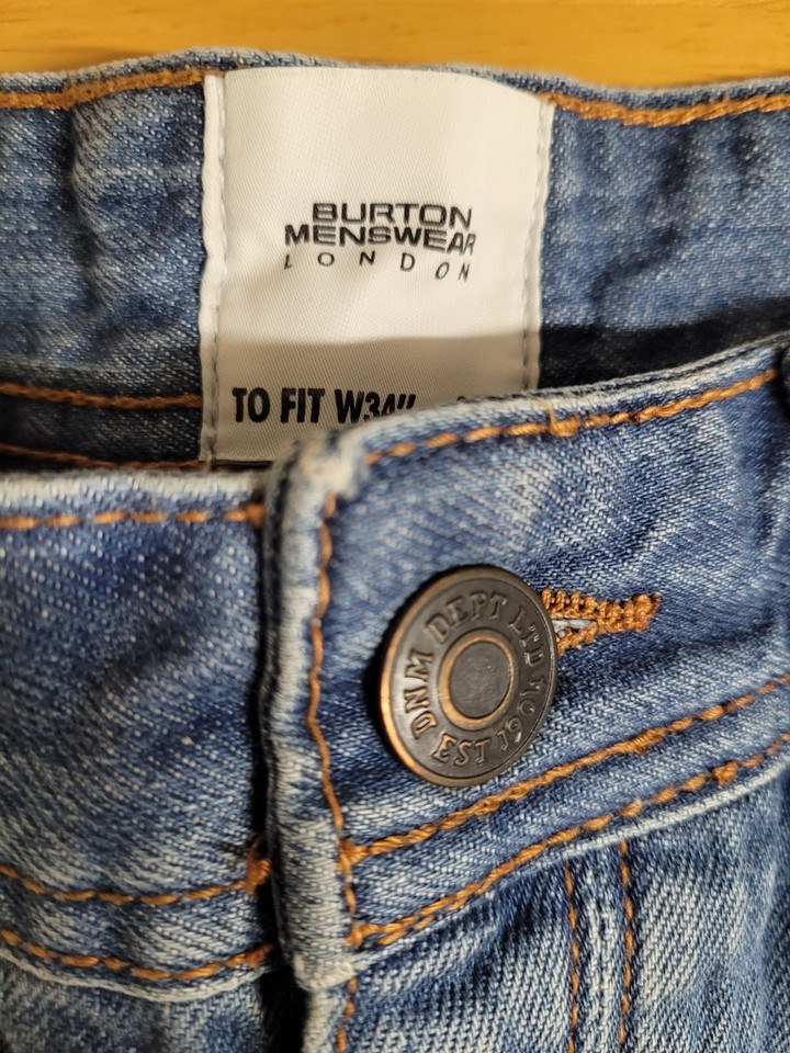 Burton Menswear London Men's denim shorts W34 blue | eBay UK