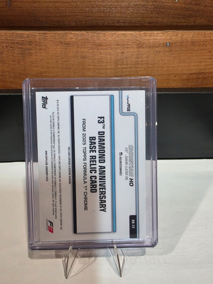 🔥 2025 Topps Chrome F3 Christian Ho 1/1 Genuine Diamond Relic DR 72 🔥 ...