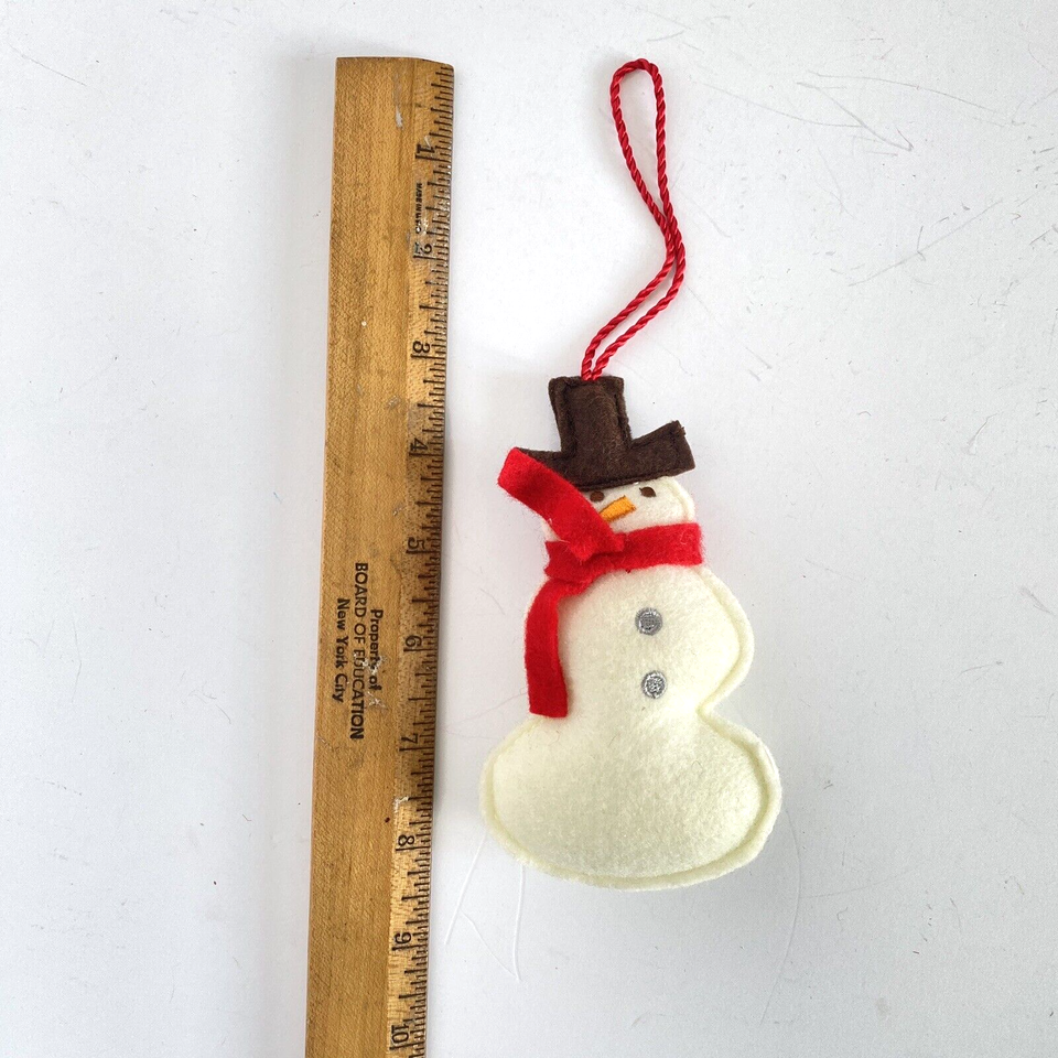 Felt Snowman Christmas Tree Mittens Boot Ball Ornaments Set Of 5 | eBay