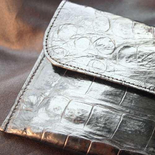 Vintage Black Alligator Envelope Clutch Bag Purse | eBay