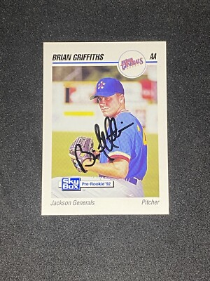 Brian Griffiths 1992 SkyBox AA #141 Jackson Generals Autographed Signed ...