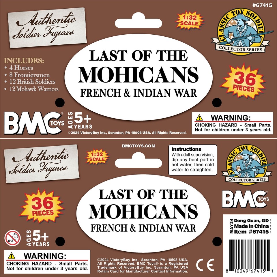 BMC CTS French Indian War British Frontiersmen Mohawk Plastic Soldier ...