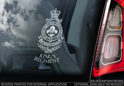 Kings Regiment - Car Sticker - Royal Military Army Regiment Window ...