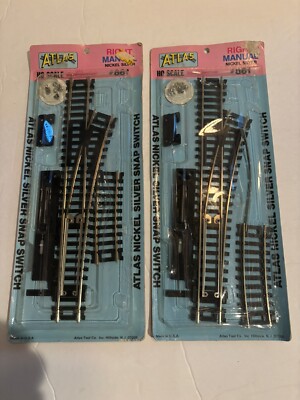 Atlas HO Scale Switch Track Lot Of 2 Right Manual #861 NOS | eBay