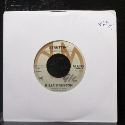 Billy Preston - Struttin' / You Are So Beautiful 7" VG+ Vinyl 45 A&M ...