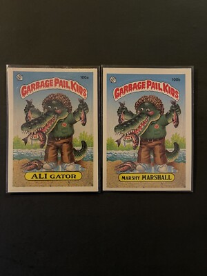 1986 Garbage Pail Kids OS3 100a Ali Gator / 100b Marshy Marshall | eBay