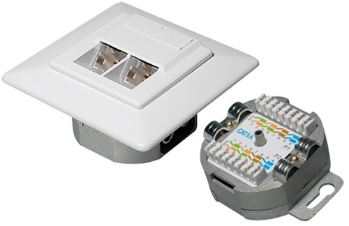 2 St. x UP Netzwerk LAN Dose 2 x RJ45 Steckdose, STP, CAT 6A | eBay.de