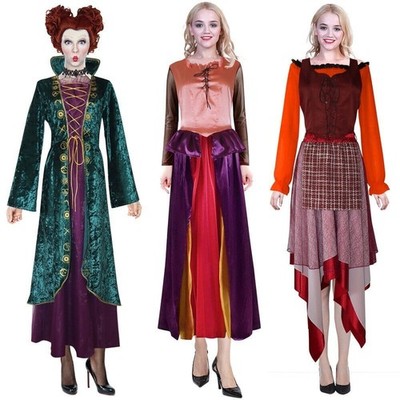 Hocus Pocus 2 Winifred Sarah Mary Sanderson Halloween Cosplay Costume ...