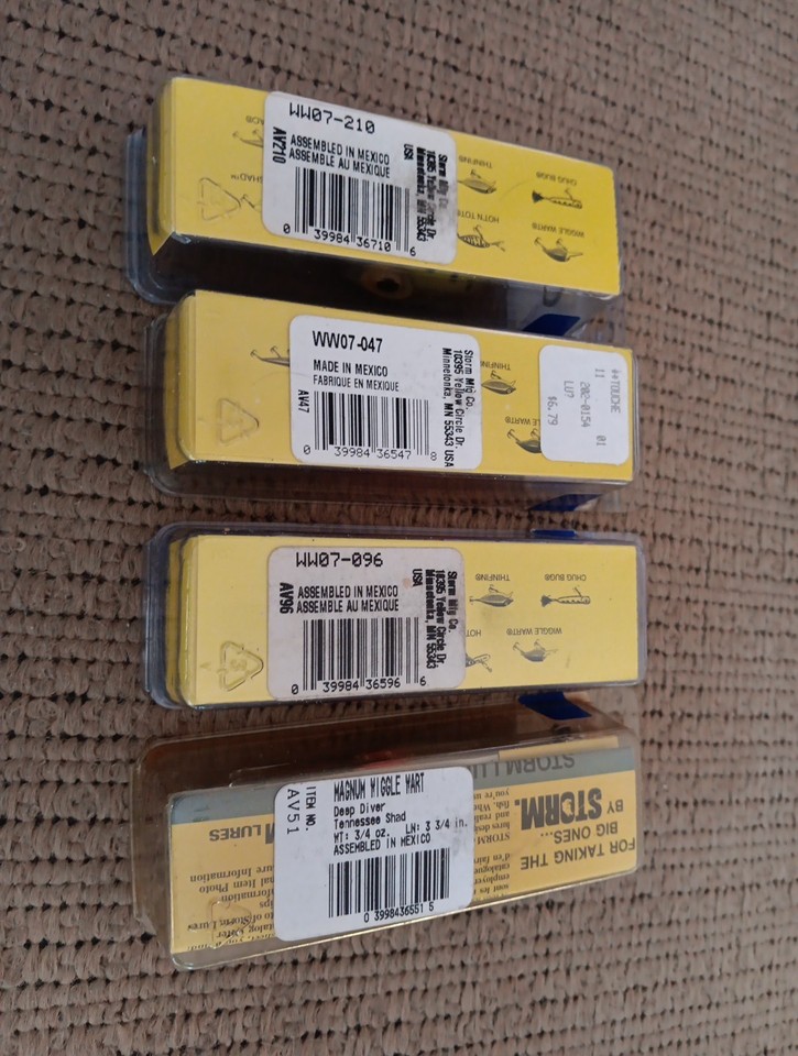 Wiggle Warts Pre-Rapala Mag Warts AV210, AV47, AV96, AV51 New In ...
